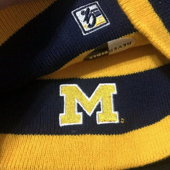 The Game | Accessories | Michigan Wolverines Rev Cuffless Knit Beanie ...